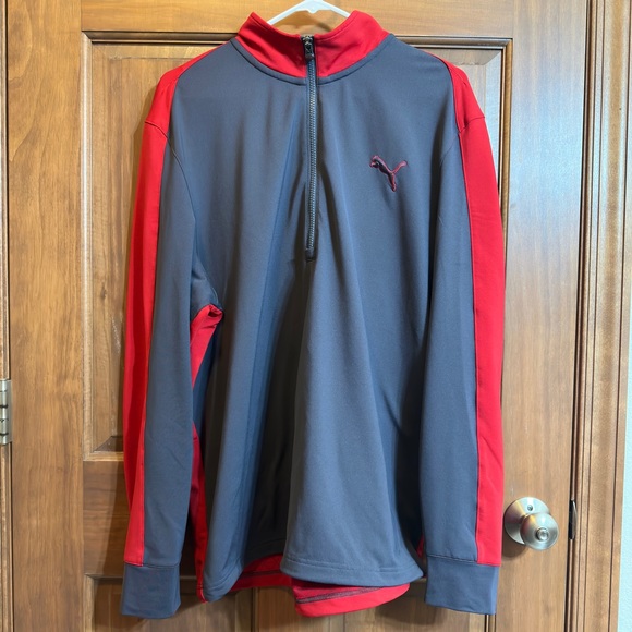 Puma | Shirts | Puma Red Large Half Zip Golf Shirt Used Only Once ...
